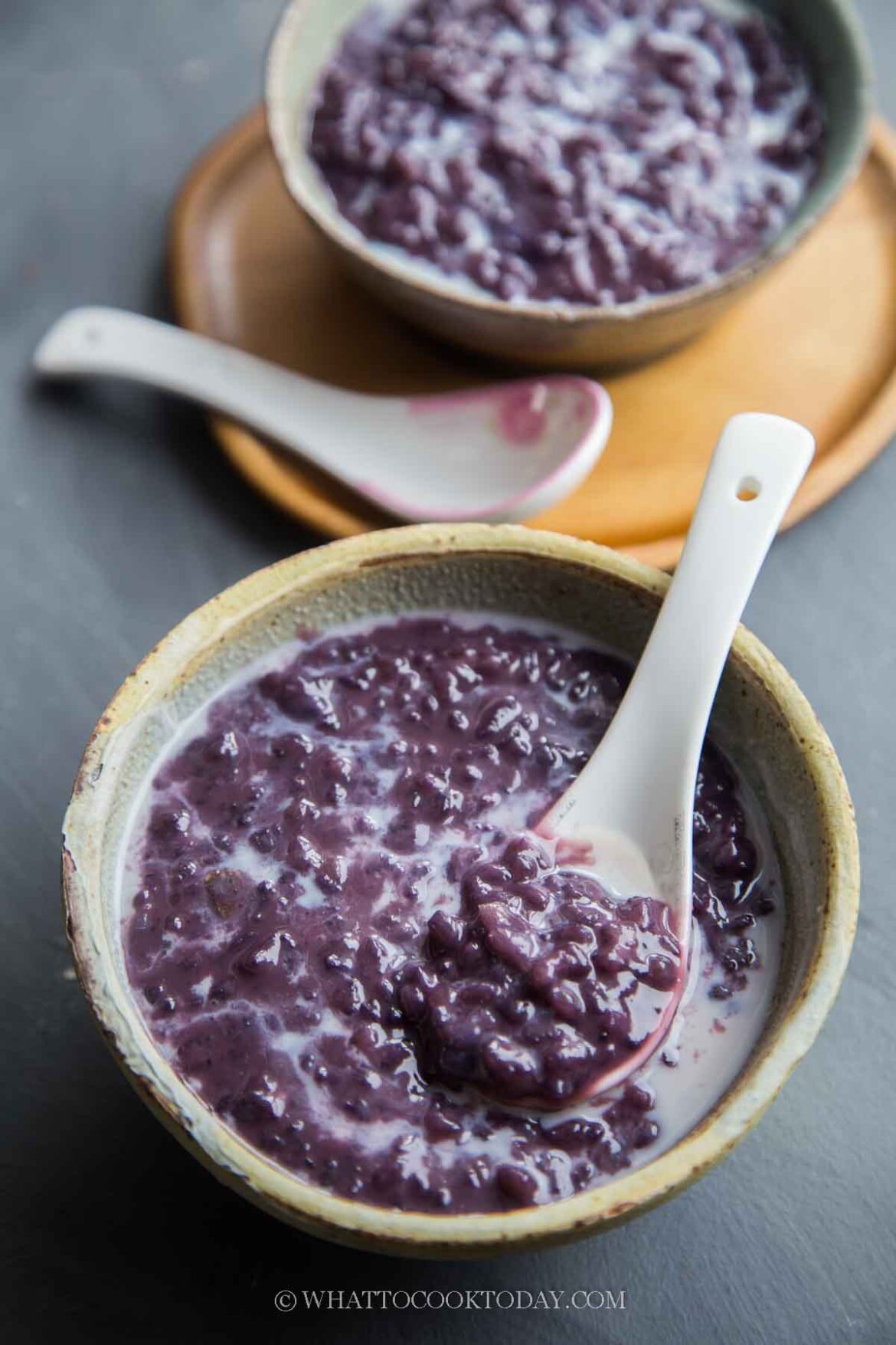 Pressure Cooker Ube Champorado (Filipino Sweet Rice Porridge with ...