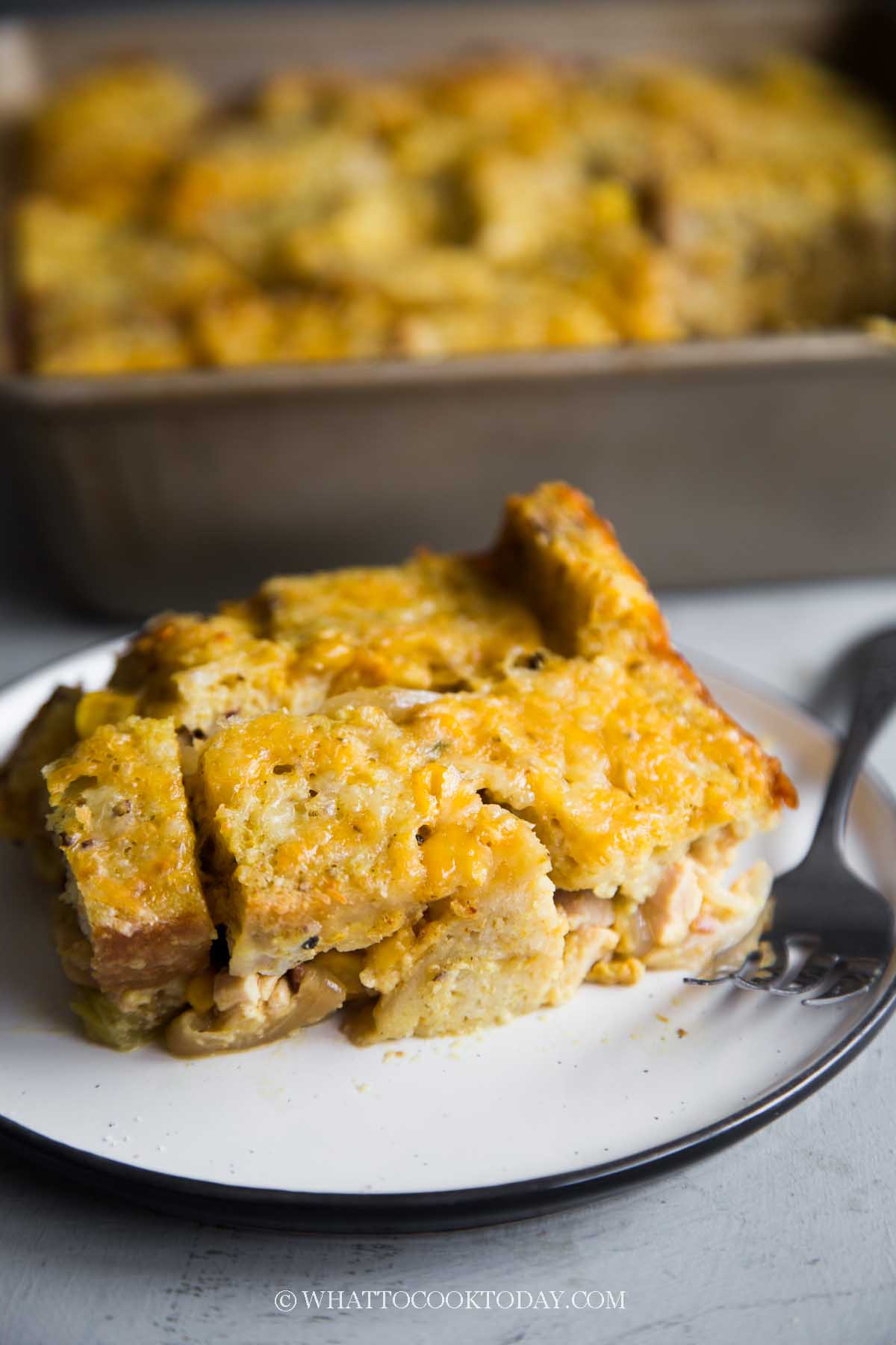Curry Rotisserie Chicken Strata