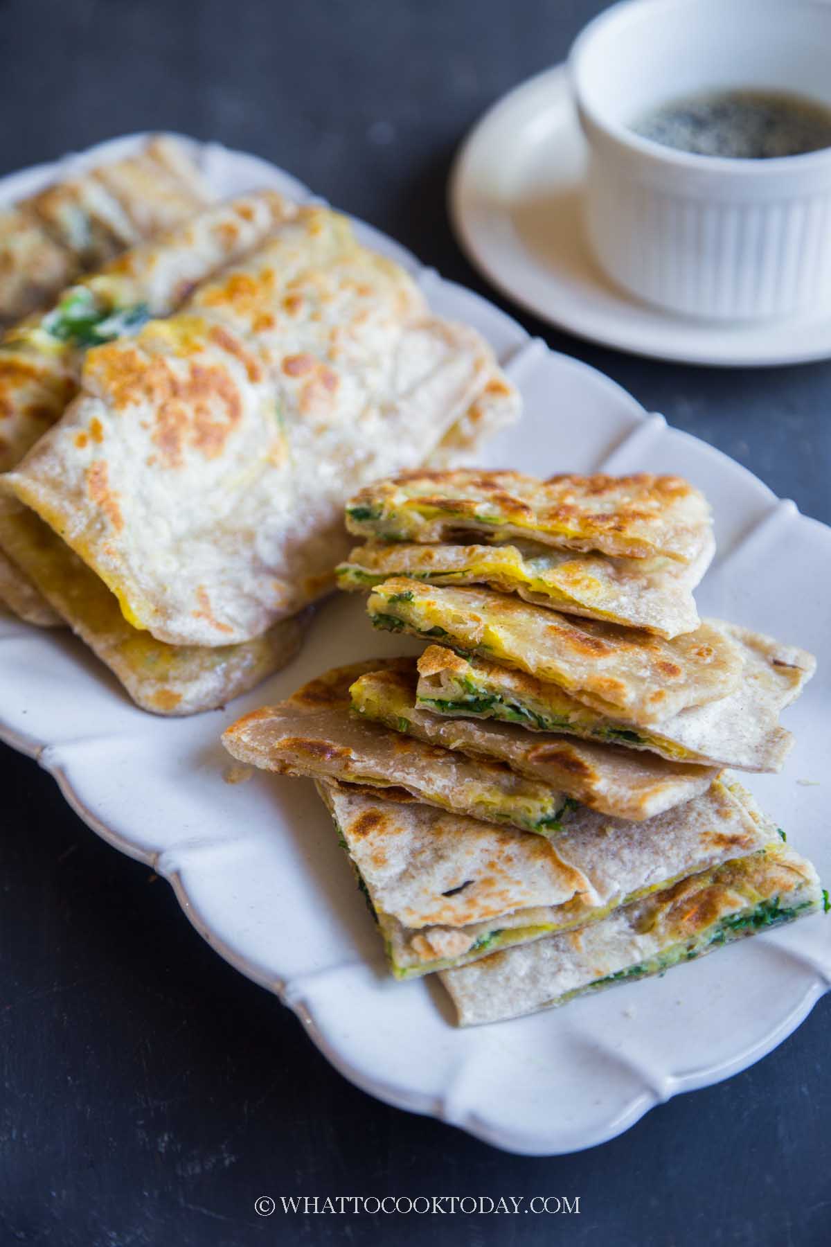 Sourdough discard Ji Dan Bing (Chinese Egg Flatbread)