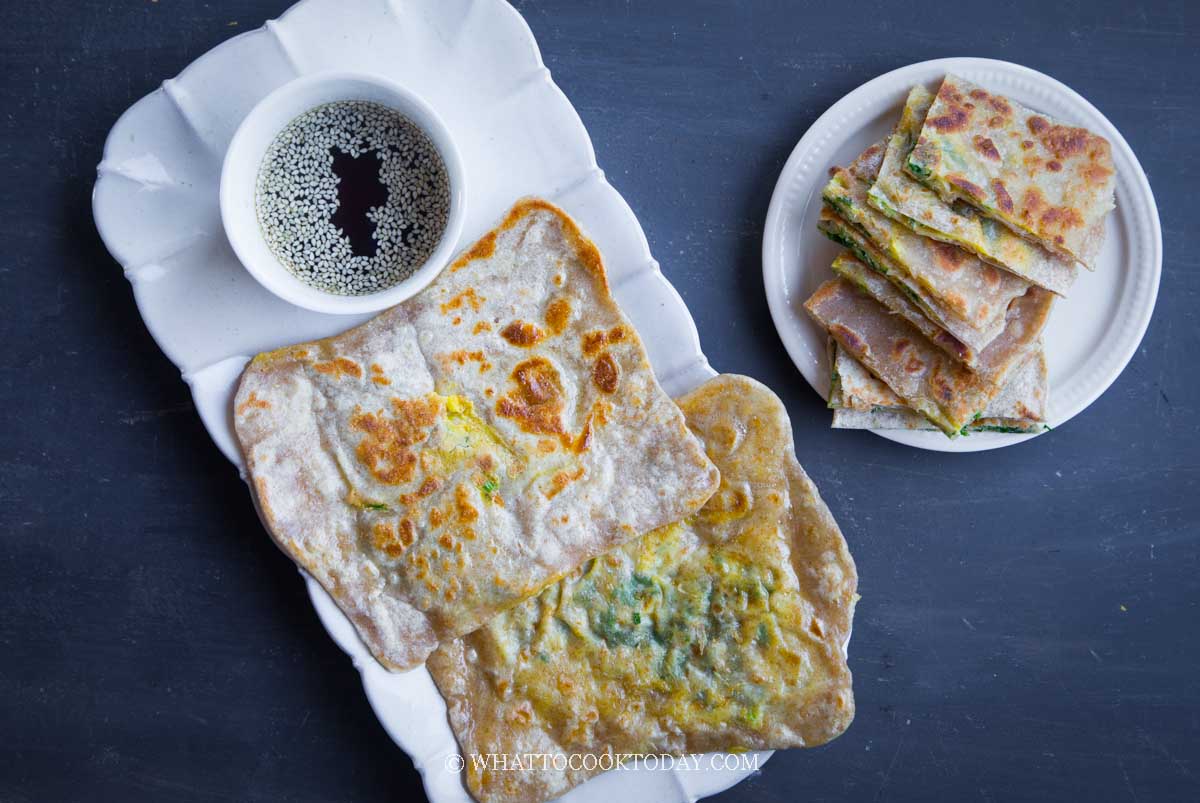 Sourdough discard Ji Dan Bing (Chinese Egg Flatbread)