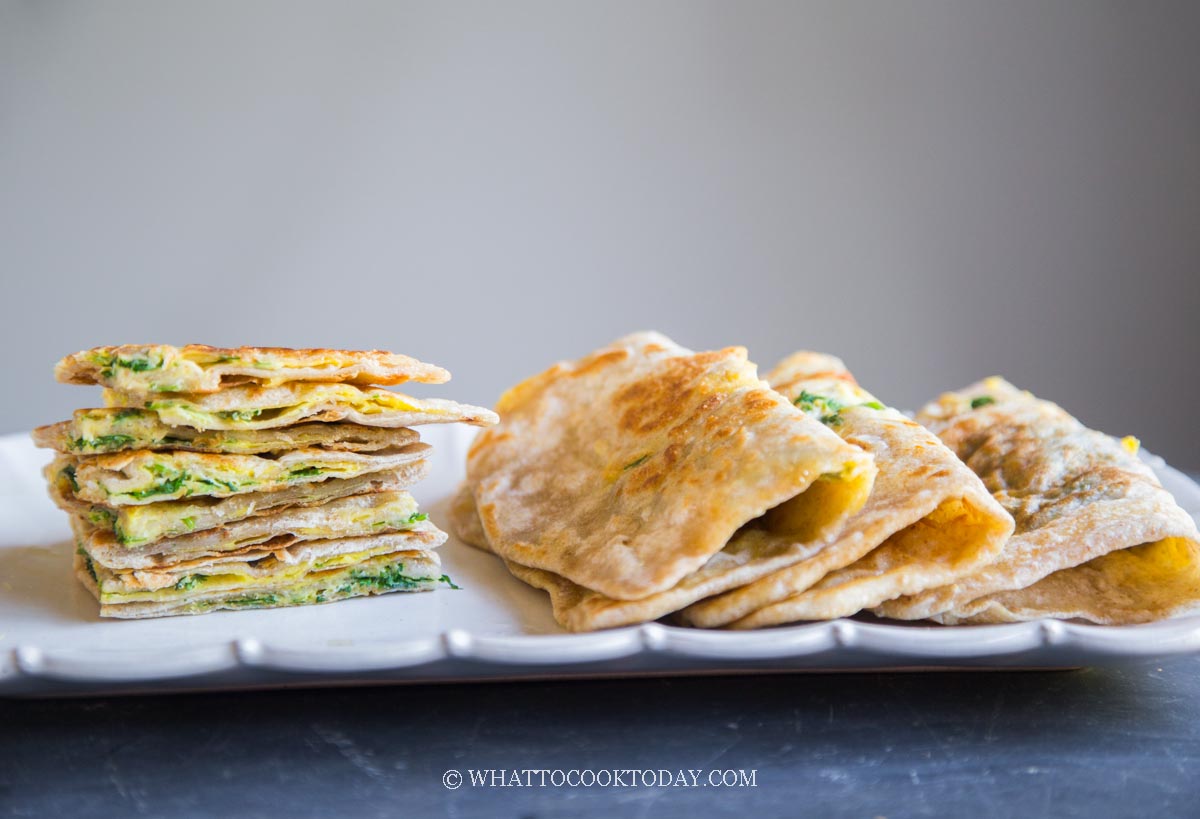 Sourdough discard Ji Dan Bing (Chinese Egg Flatbread)