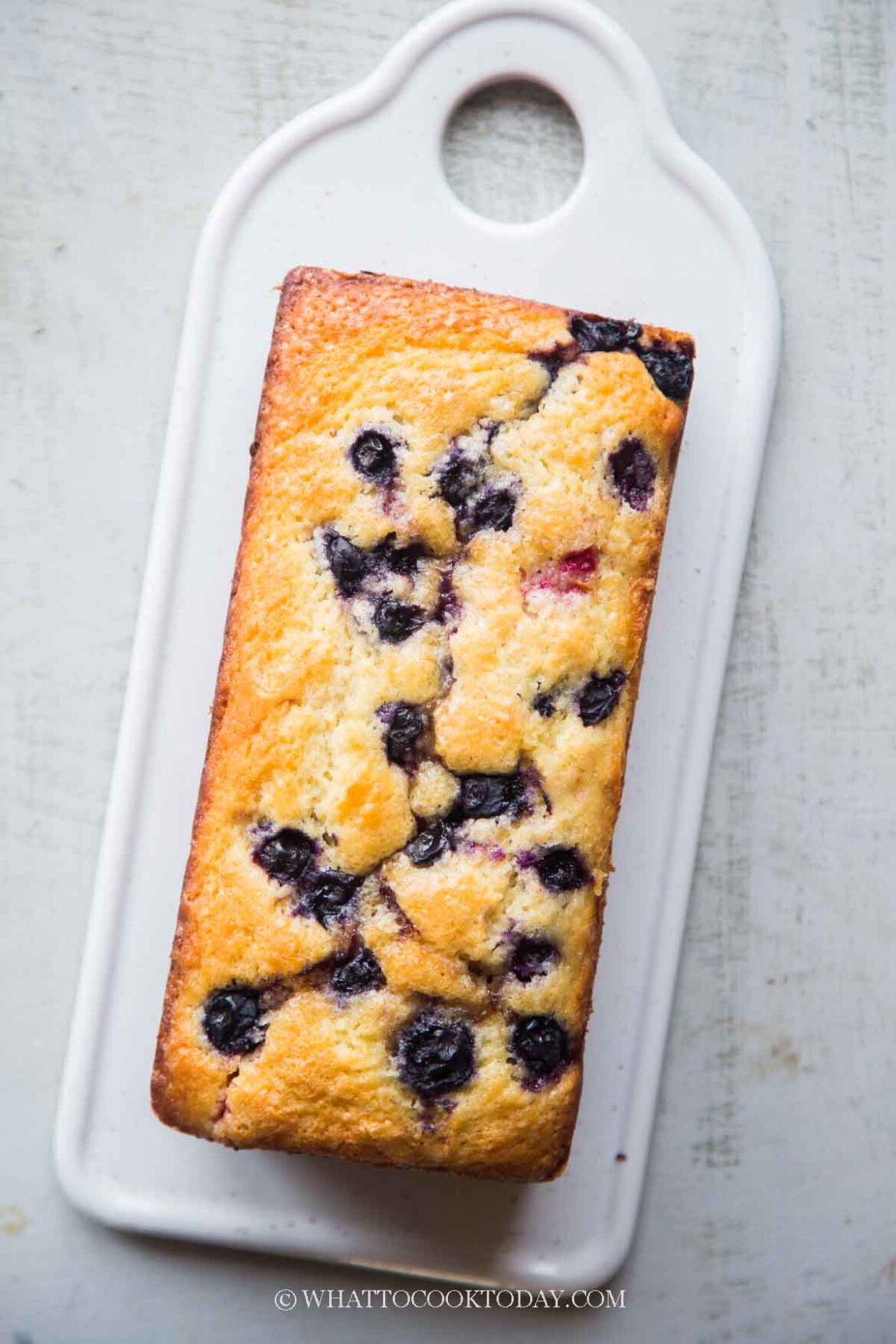 Blueberry Lemon Greek Yogurt Loaf Cake