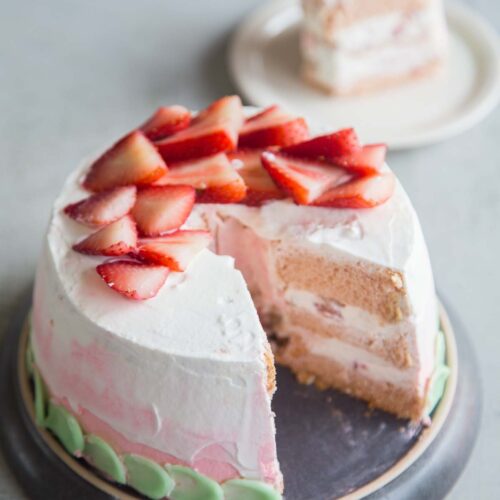 Strawberry Chiffon Layer Cake