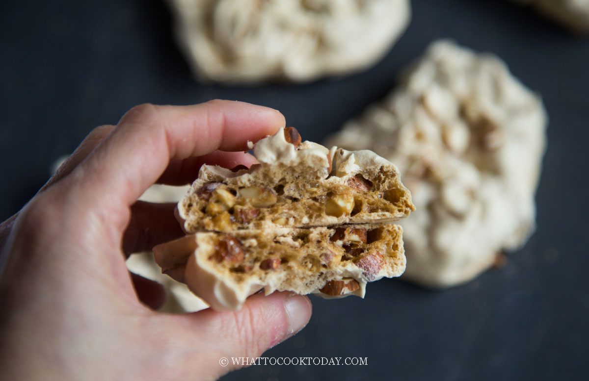 Coffee Nut Meringue Cookies