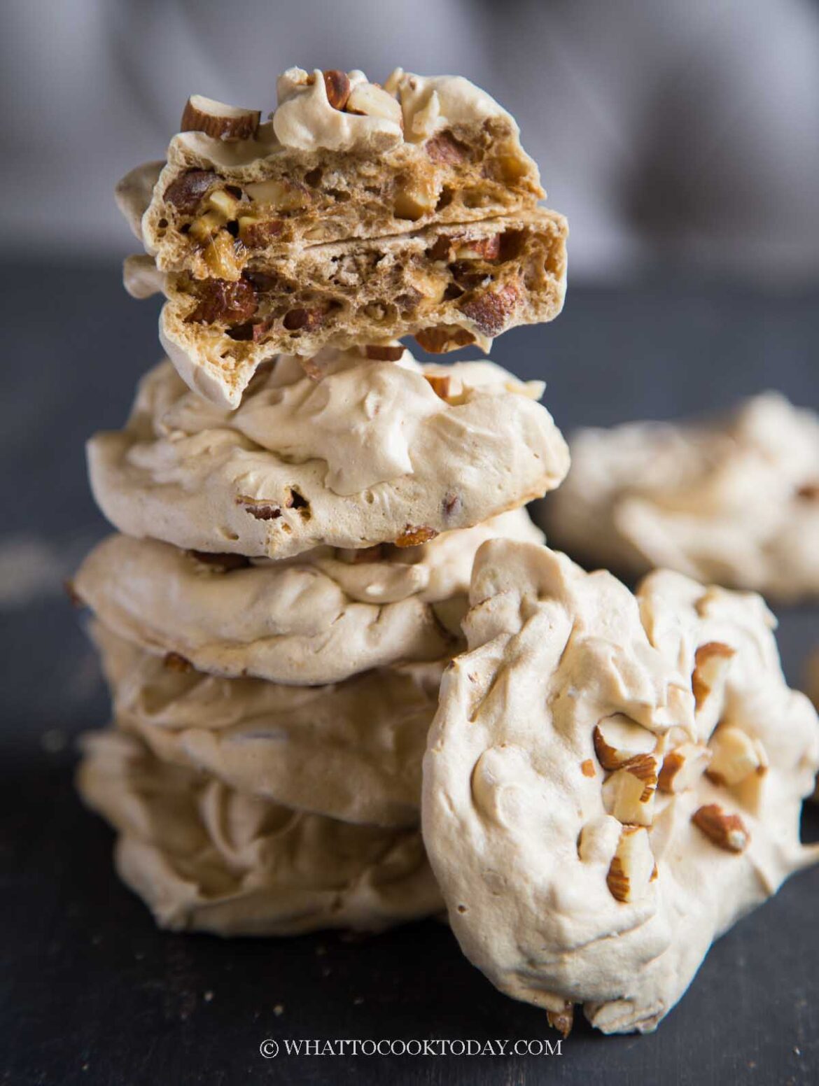 Coffee Nut Meringue Cookies