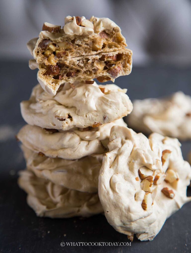 Coffee Nut Meringue Cookies