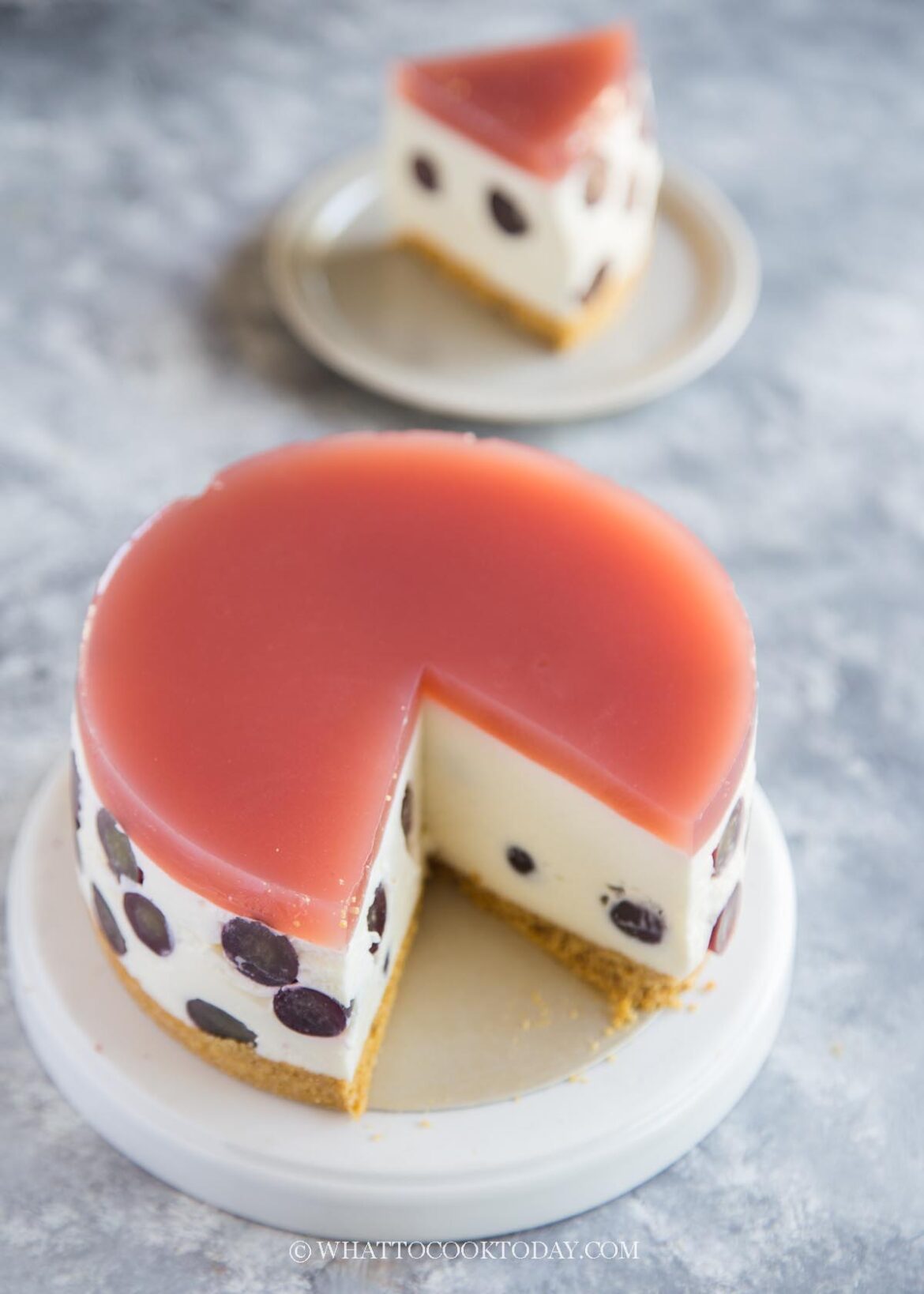 No-Bake Grape Cheesecake