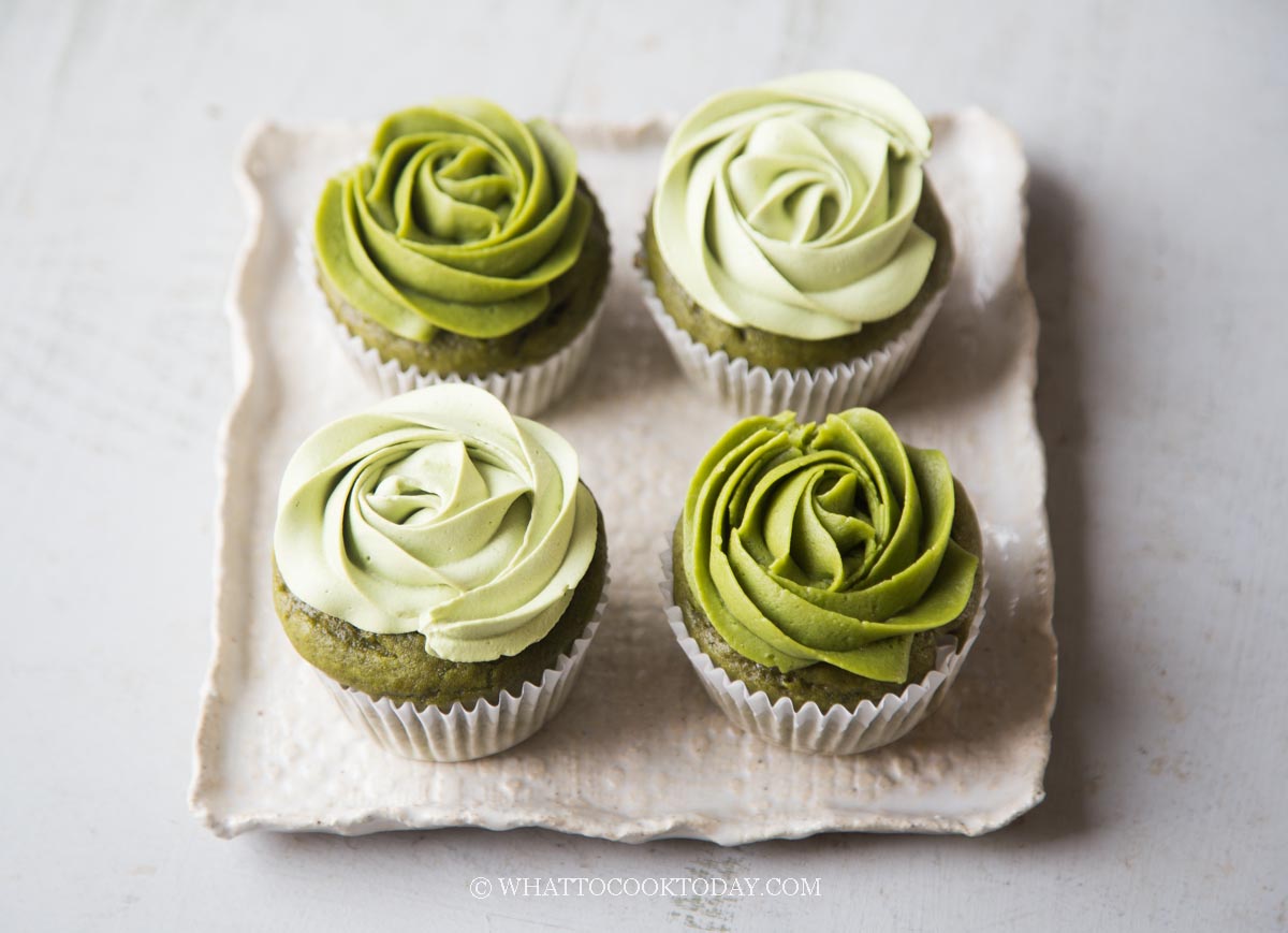 Matcha Cupcakes (using Mayonnaise)