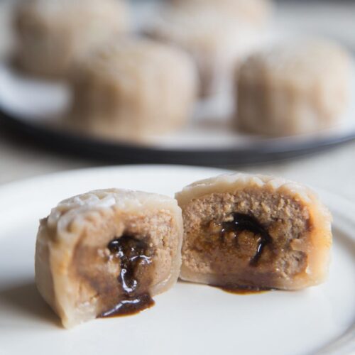 Brown Sugar Milk Tea Snowskin Mooncakes - What To Cook Today
