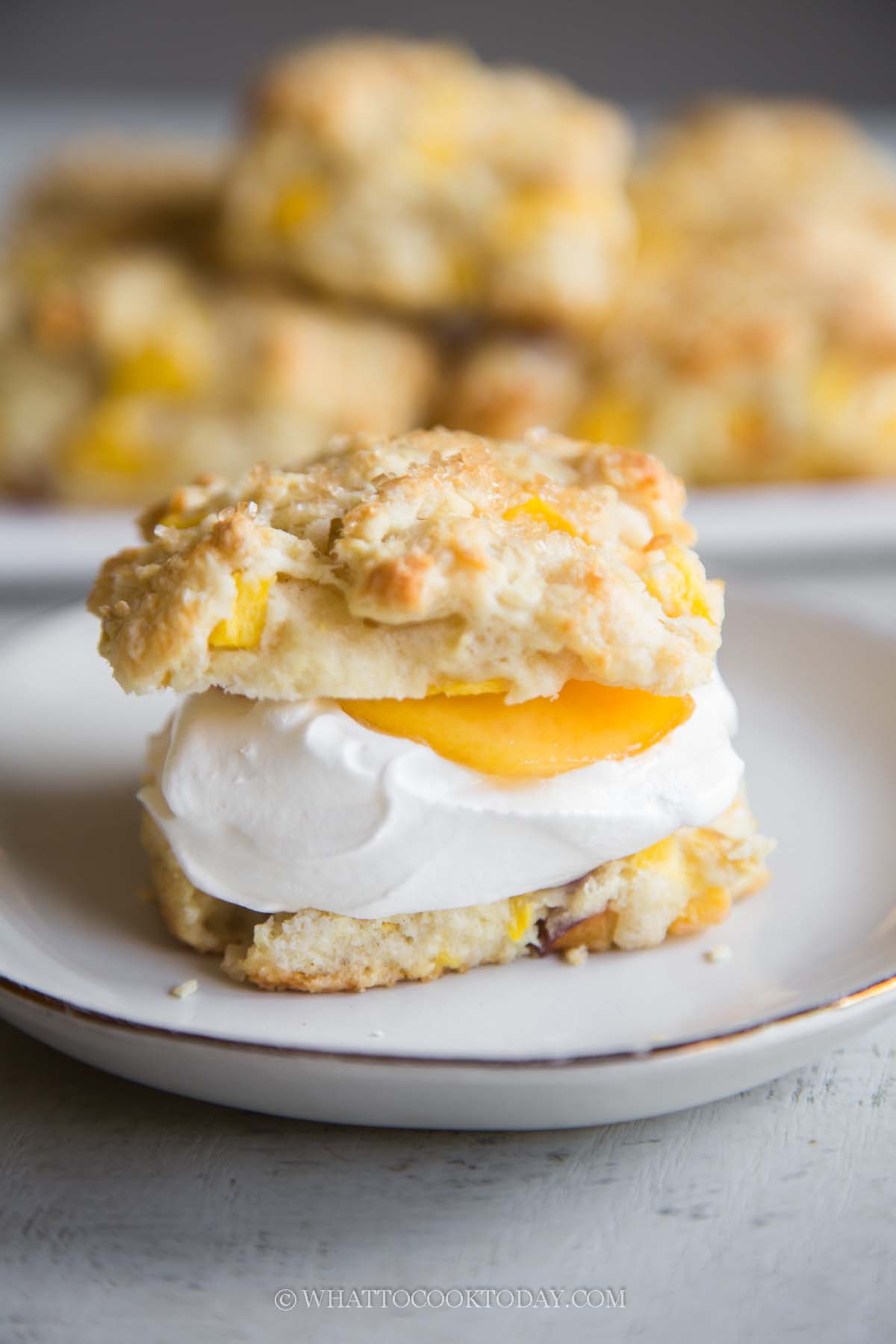 Ginger Peach Biscuit Shortcake