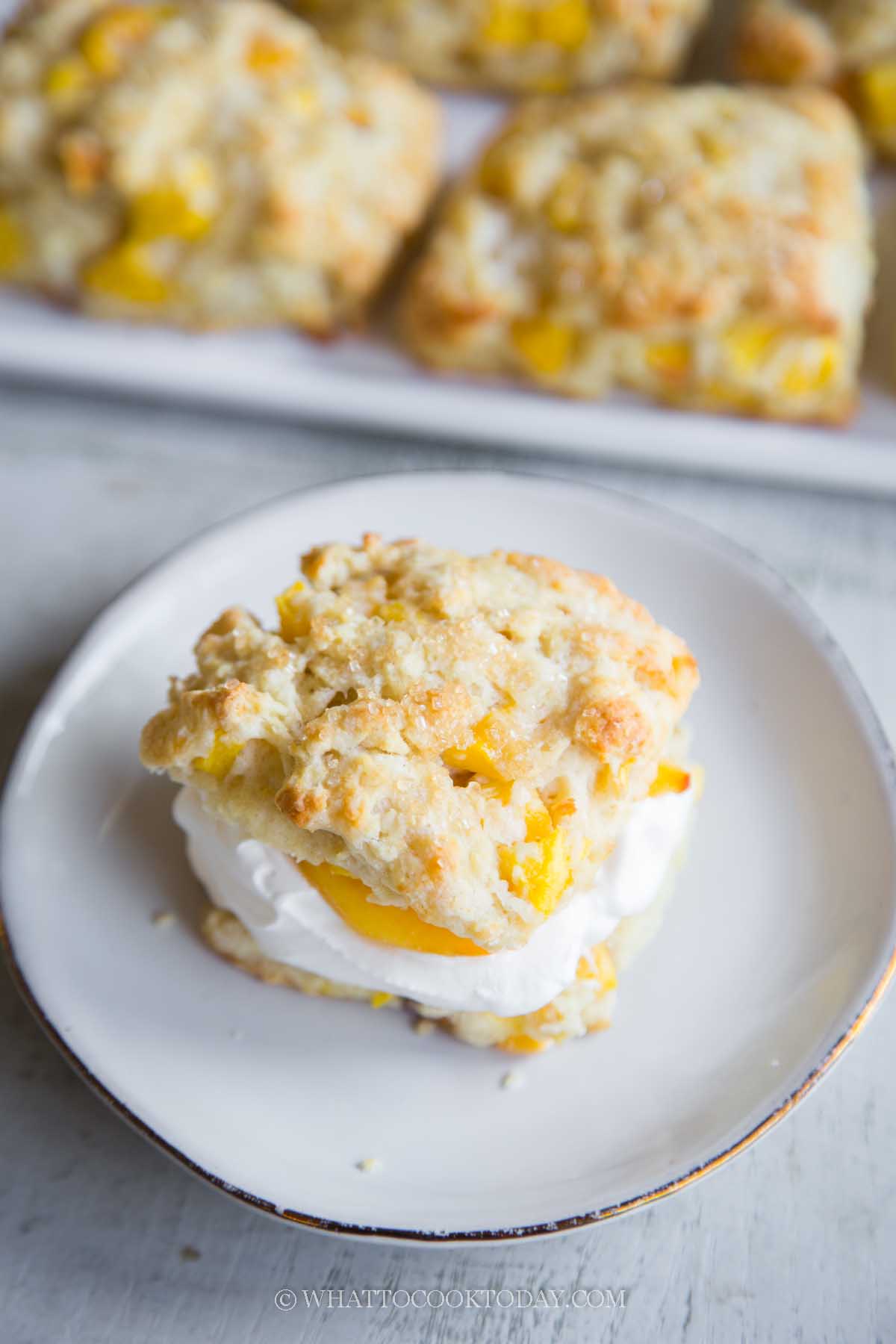 Ginger Peach Biscuit Shortcake