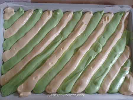 Pandan White Chocolate Mousse Cake