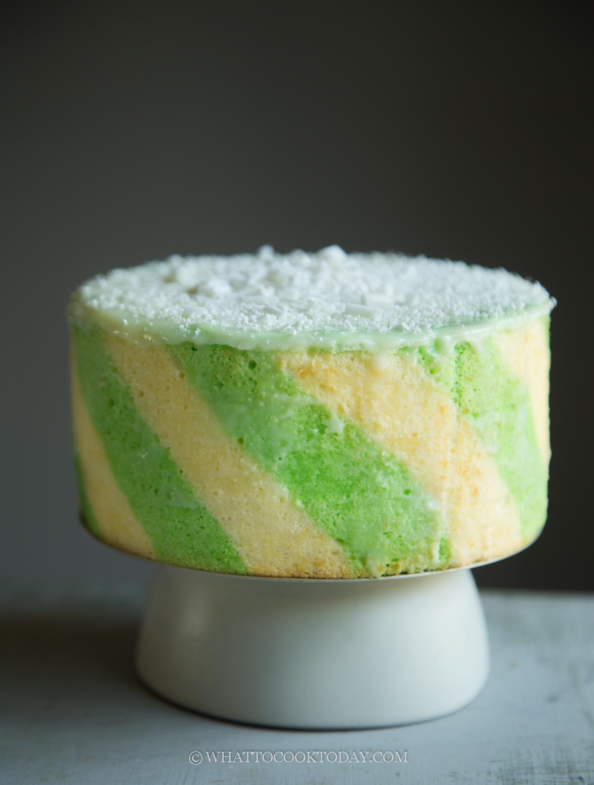 Pandan White Chocolate Mousse Cake