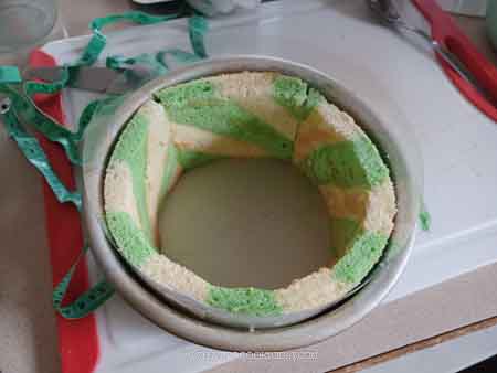 Pandan White Chocolate Mousse Cake