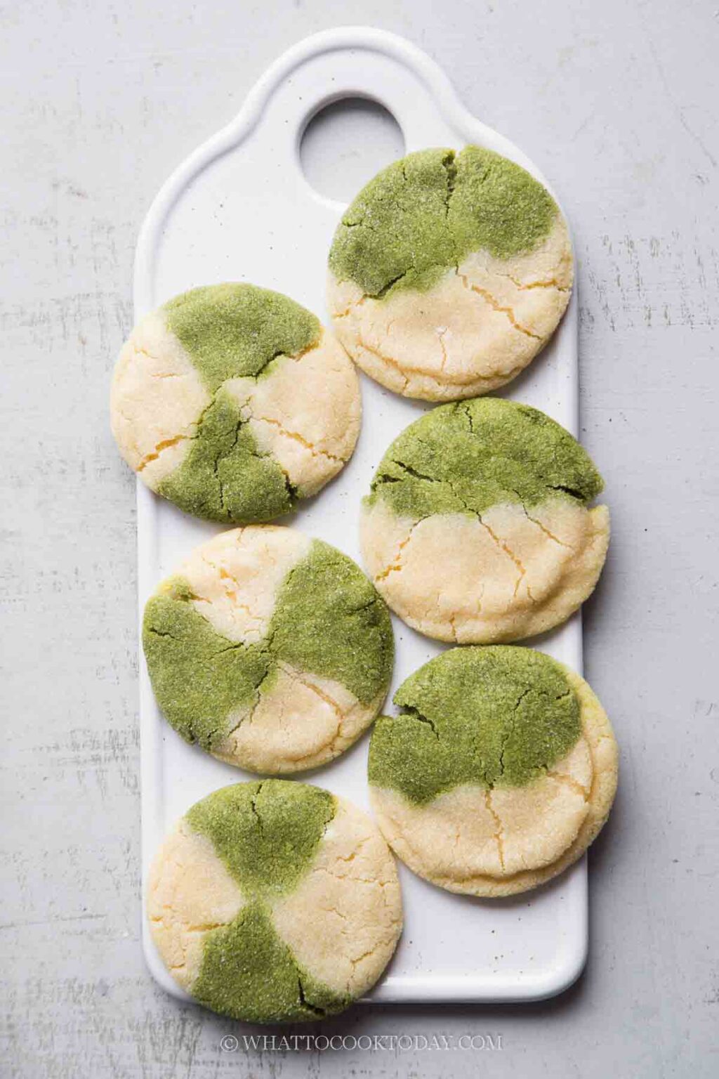 Two-Toned Matcha White Chocolate Cookies