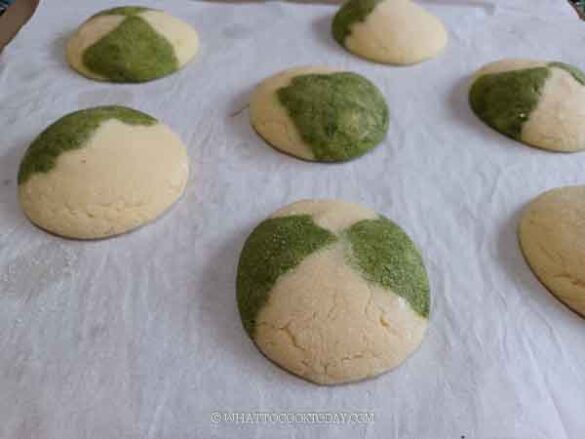 Two-Toned Matcha White Chocolate Cookies