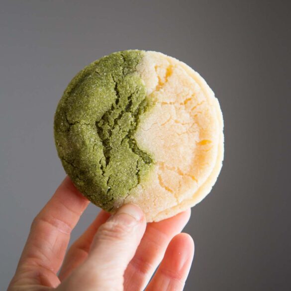 Two-Toned Matcha White Chocolate Cookies