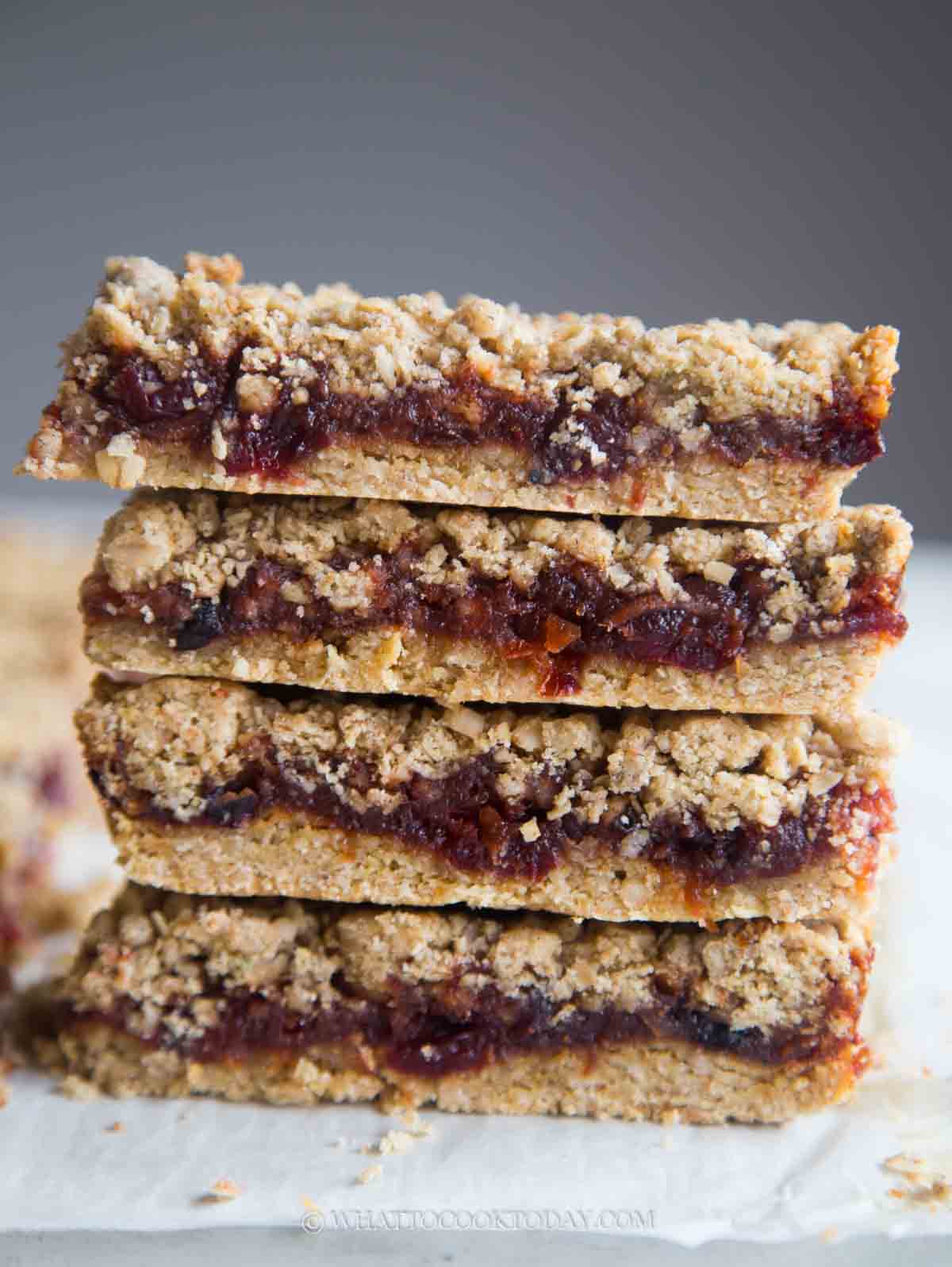Gluten-Free Leftover Cranberry Sauce Bars