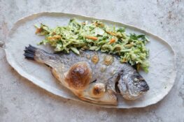 Easy Broiled Whole Fish with Cilantro Cabbage Slaw - What To Cook Today