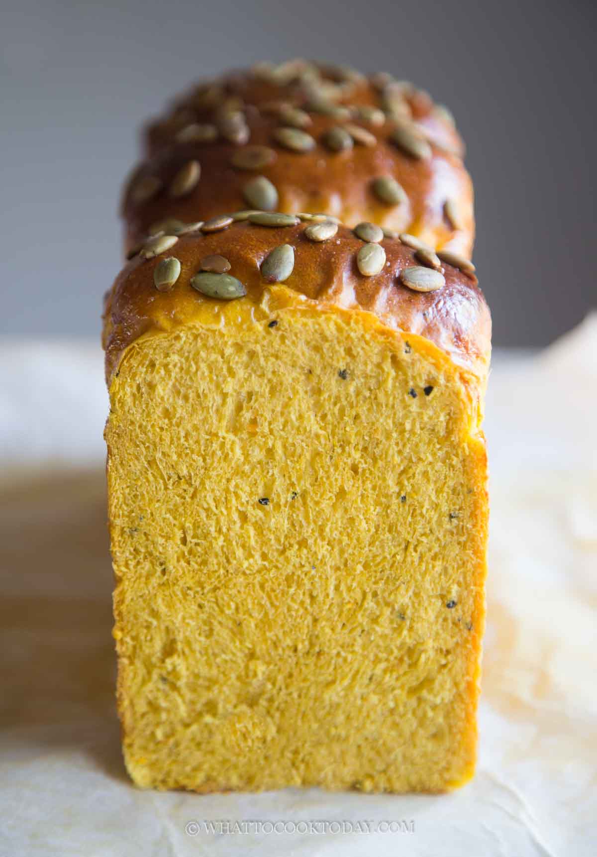Kabocha Squash Shokupan/Milk Bread - What To Cook Today