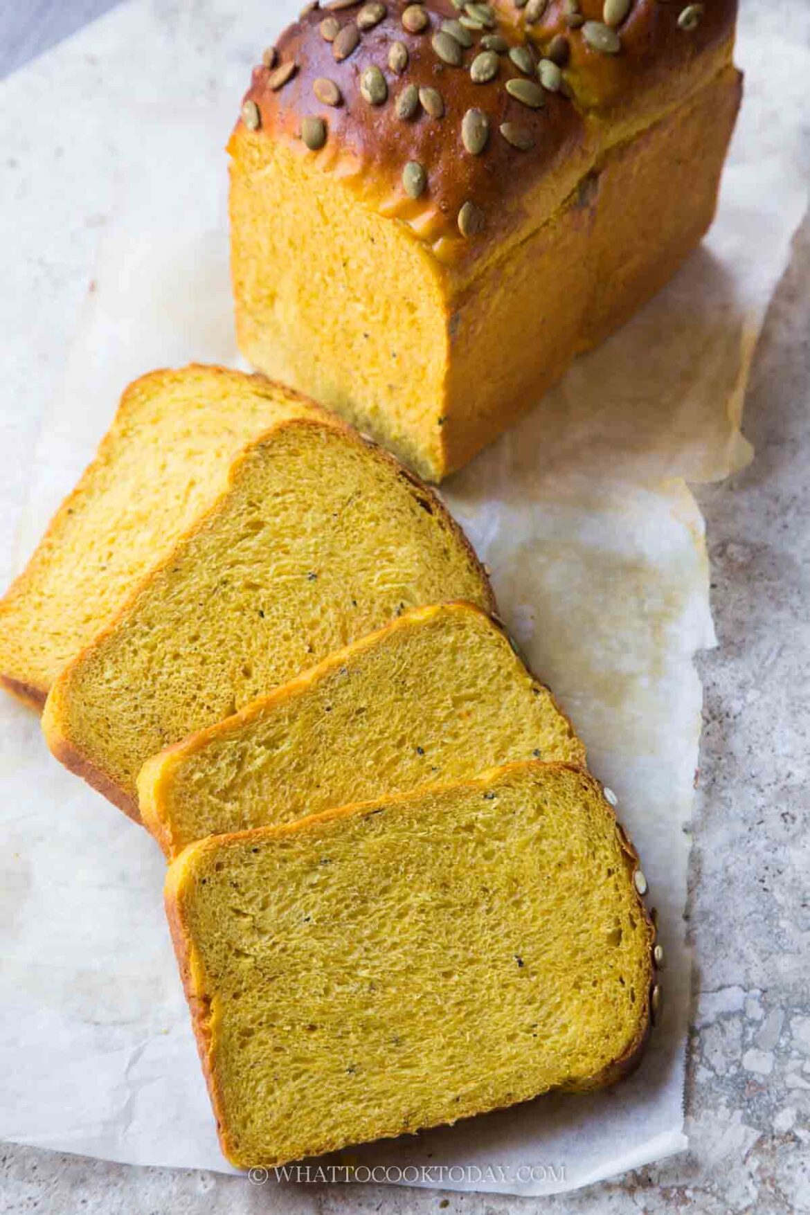 Kabocha Squash Shokupan/Milk Bread - What To Cook Today