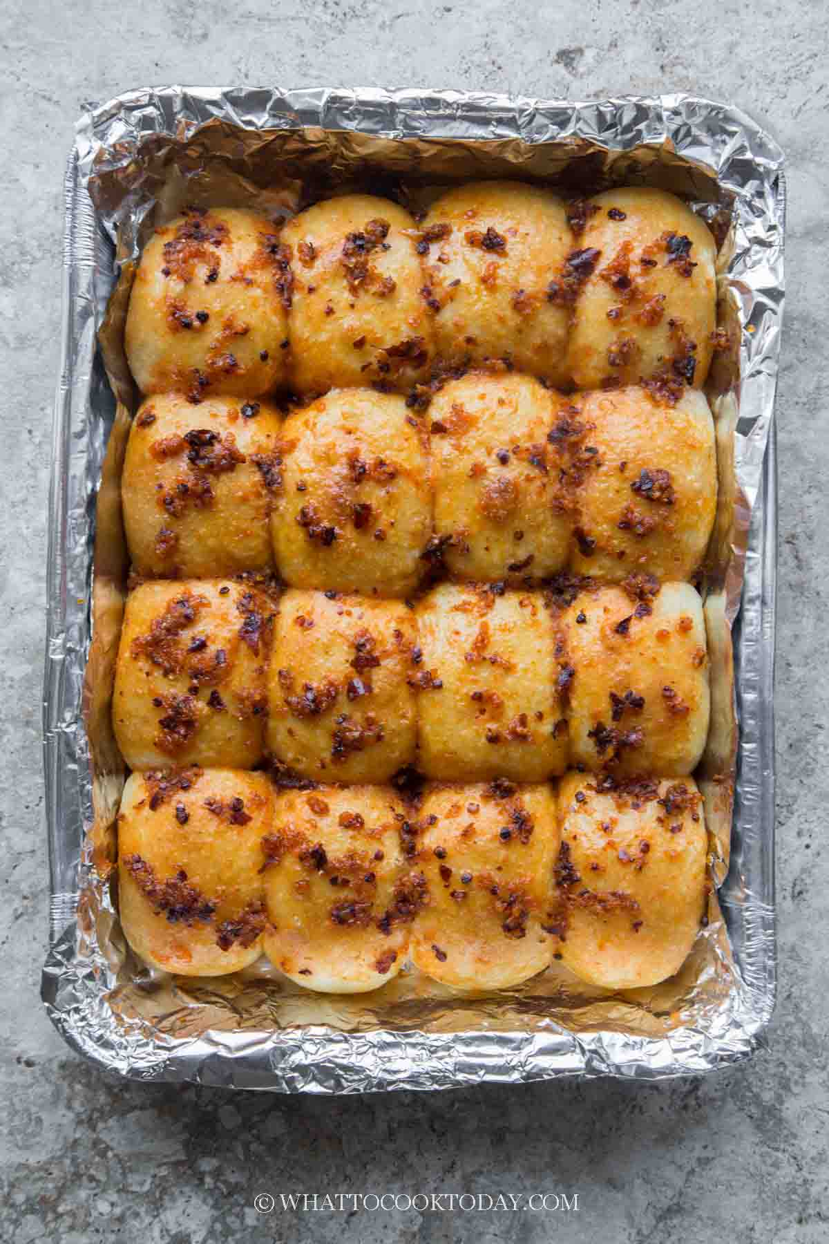 Chili Crisp Garlic Butter Dinner Rolls - What To Cook Today