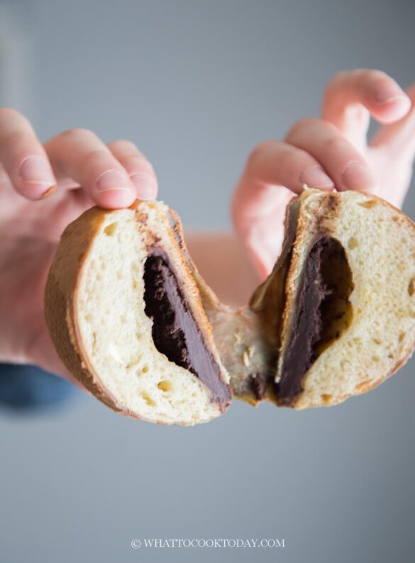 Inside-Out Mochi Chocolate Ganache Buns - What To Cook Today