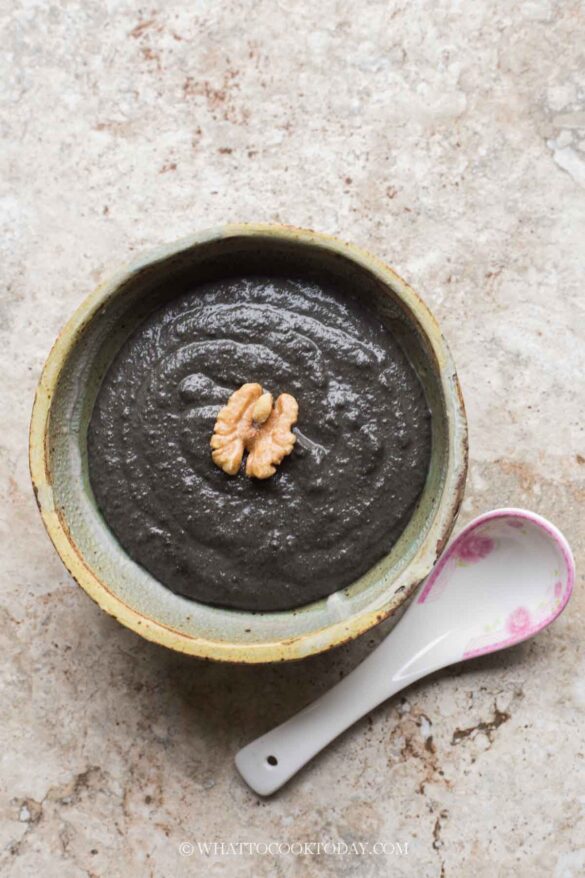 Creamy Walnut Black Sesame Dessert Soup - What To Cook Today